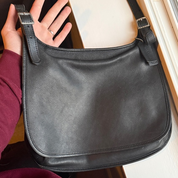 Coach | Bags | Vintage Coach Hippie Flap Saddlecrossbody Bag 934 Black ...